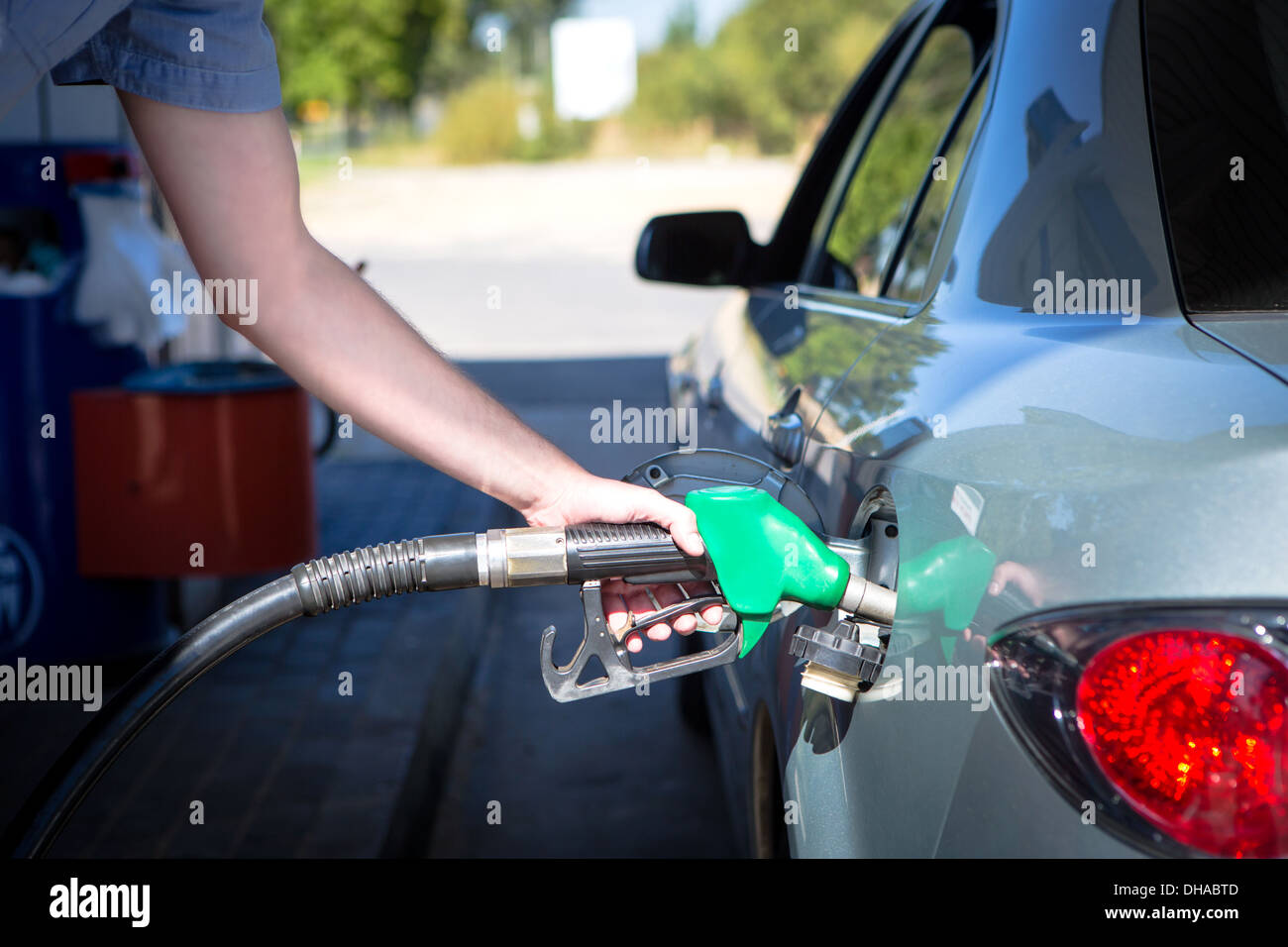 Car refueling on a petrol station Stock Photo - Alamy
