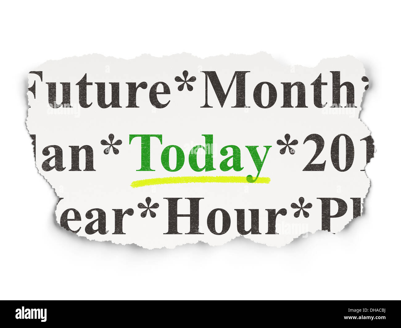 Timeline concept: Today on Paper background Stock Photo - Alamy