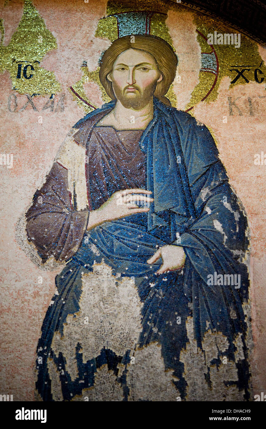 Mosaic Of Christ In Chora Church; Istanbul, Turkey Stock Photo - Alamy