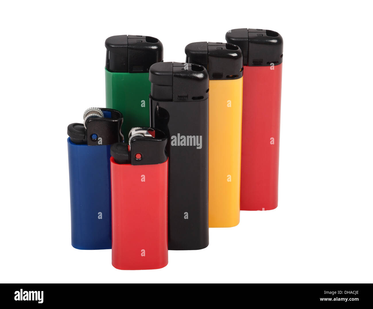 lighters in vertical position - shot in studio Stock Photo - Alamy