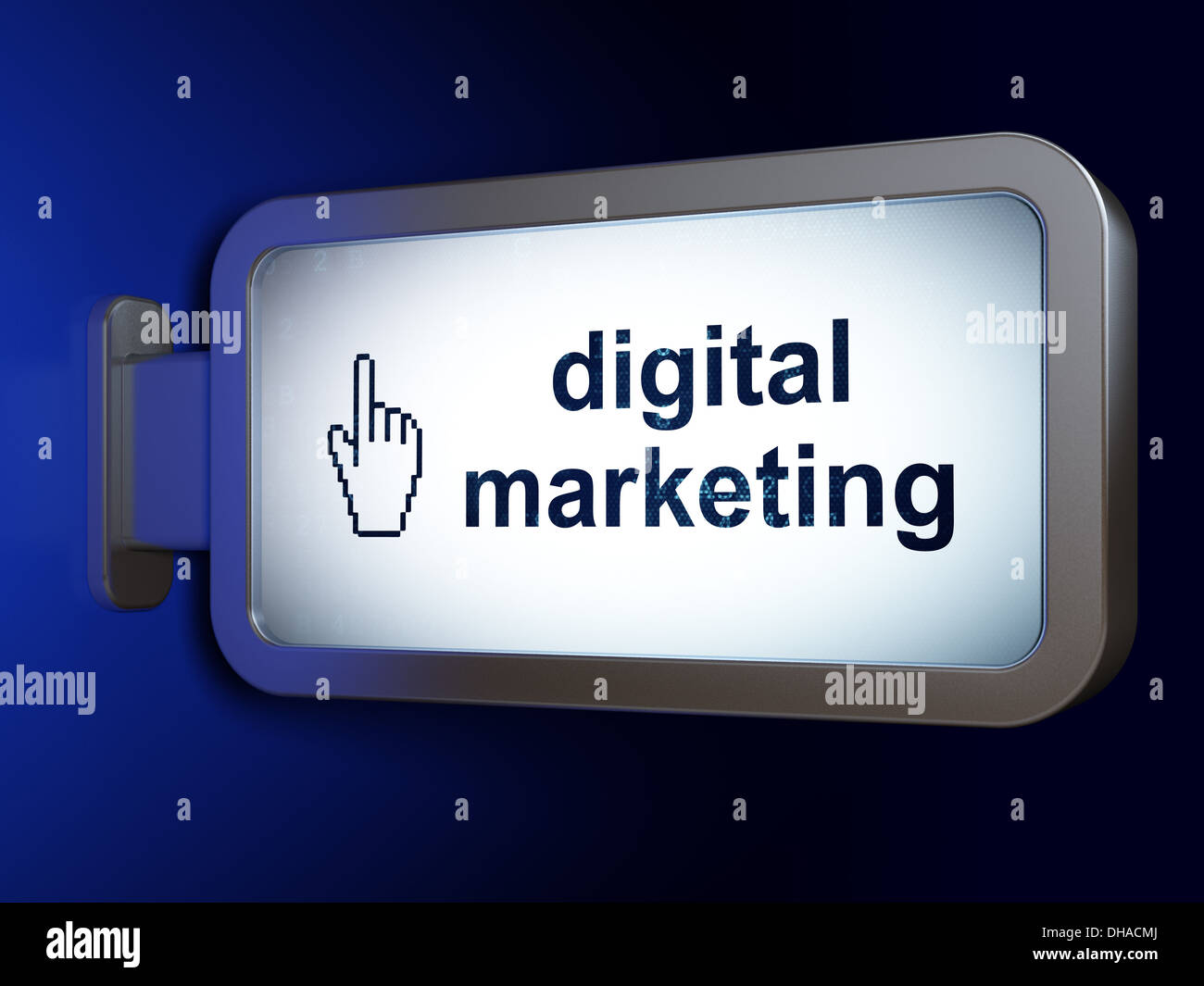 Digital Marketing Mouse Cursor on billboard Stock Photo - Alamy
