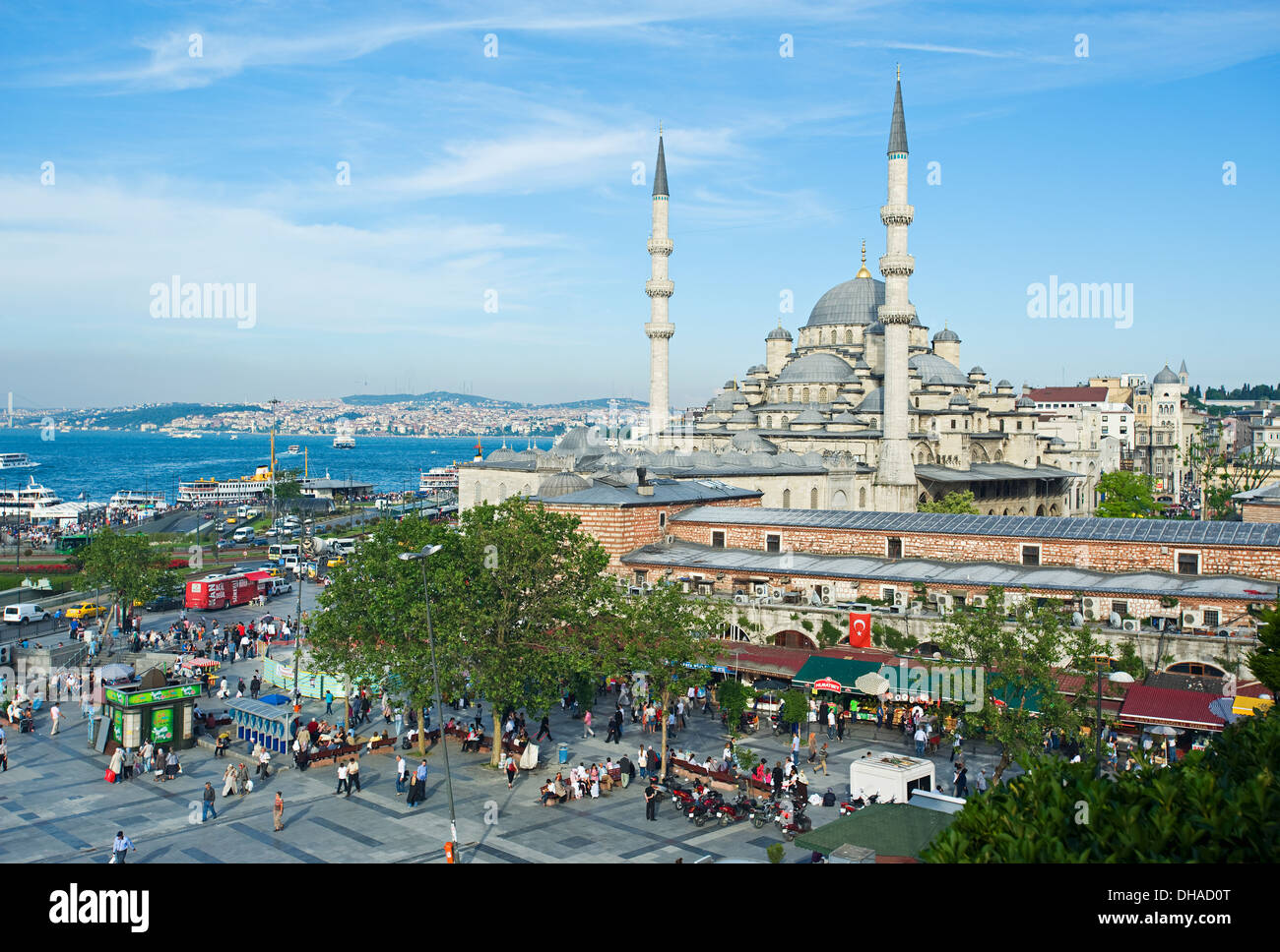 View Of New Mosque And Bosphorus; Istanbul, Turkey Stock Photo - Alamy