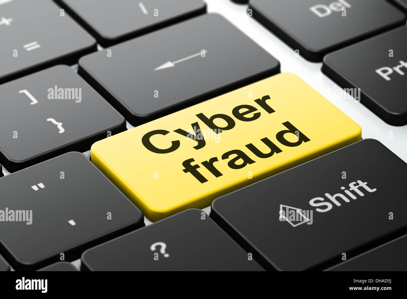 Privacy concept: Cyber Fraud on computer keyboard background Stock ...