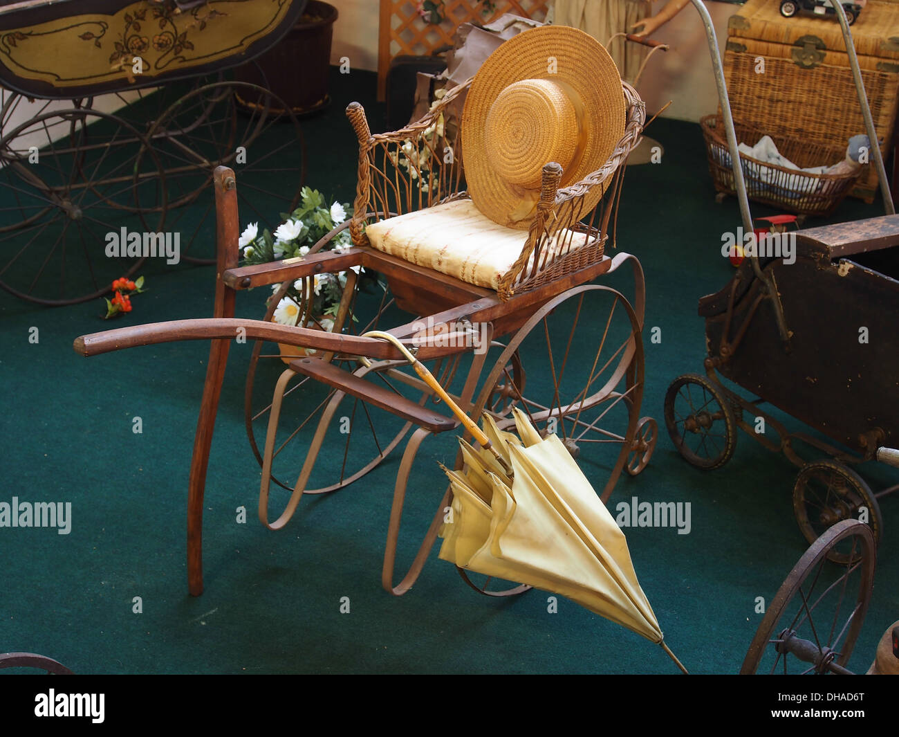 The old rickshaw on display at the Museum of Automobiles in Talmont St ...