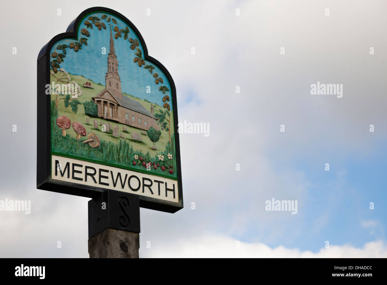 Village Sign, Mereworth, Kent, UK Stock Photo - Alamy