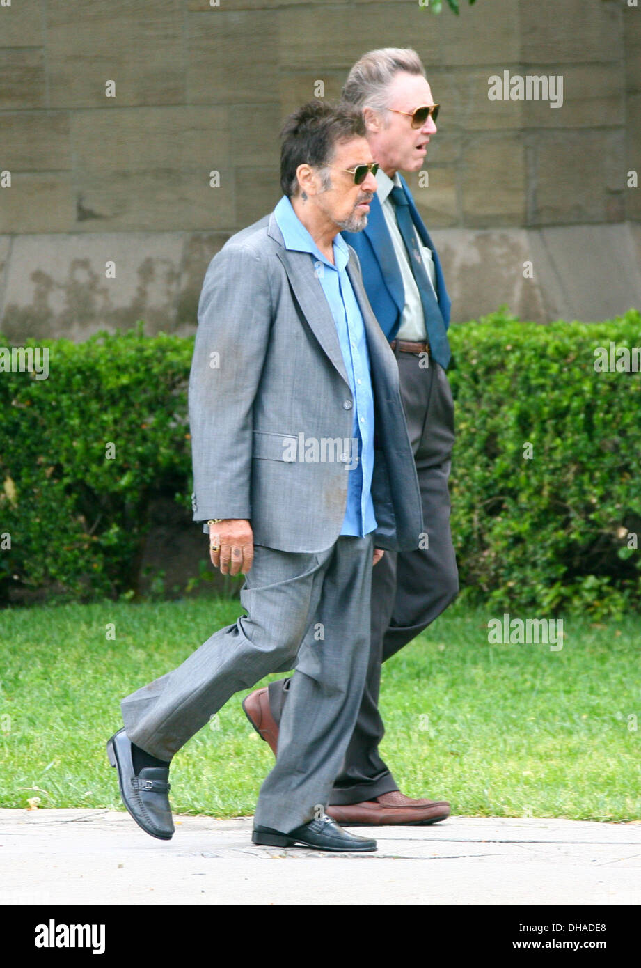 Al Paci and Christopher Walken on set of comedy 'Stand Up Guys' which ...