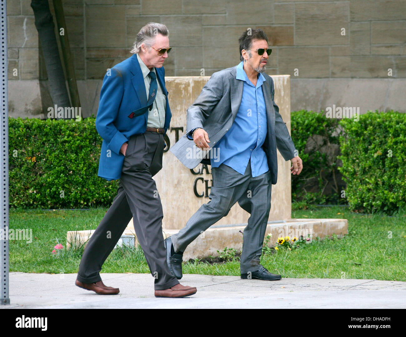 Al Paci and Christopher Walken on set of comedy 'Stand Up Guys' which ...