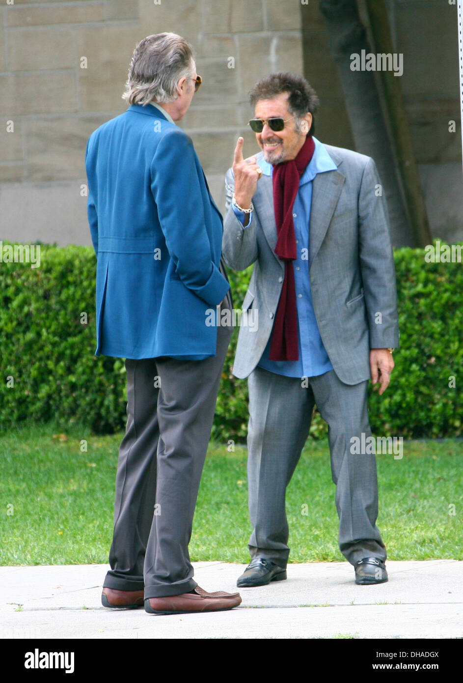 Al Paci and Christopher Walken on set of comedy 'Stand Up Guys' which ...