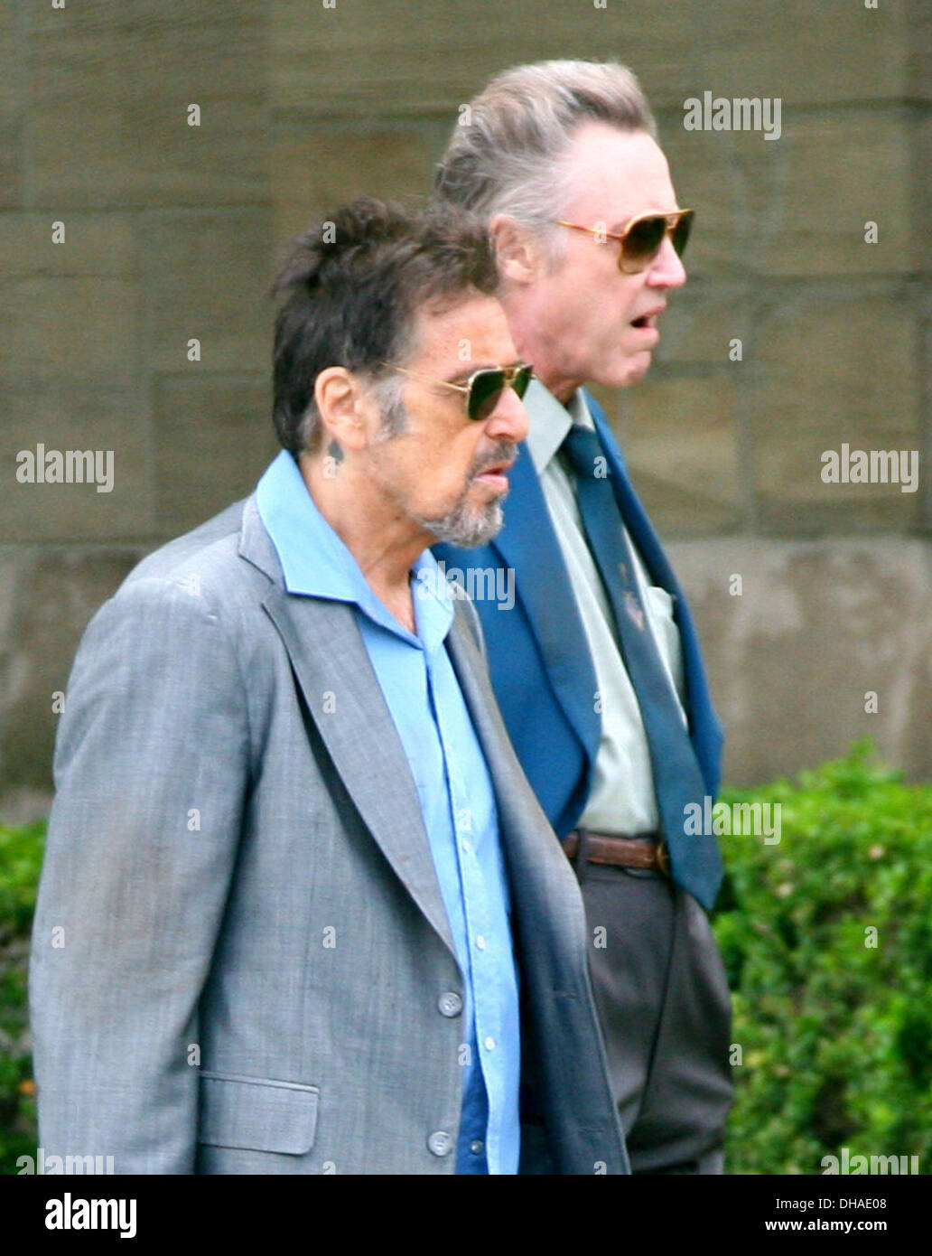 Al Paci and Christopher Walken on set of comedy 'Stand Up Guys' which ...