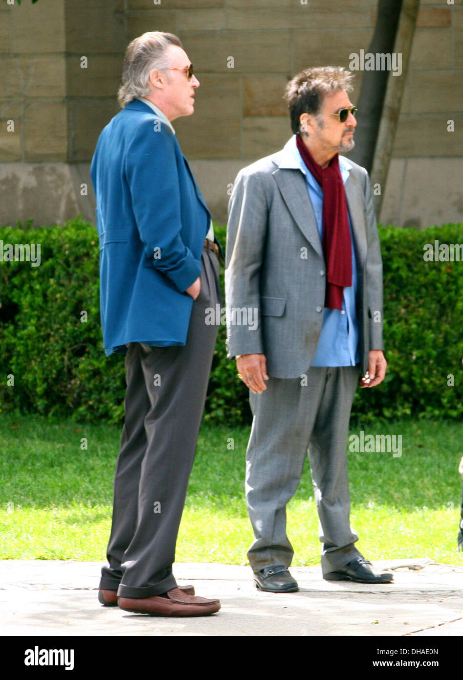 Al Paci and Christopher Walken on set of comedy 'Stand Up Guys' which ...