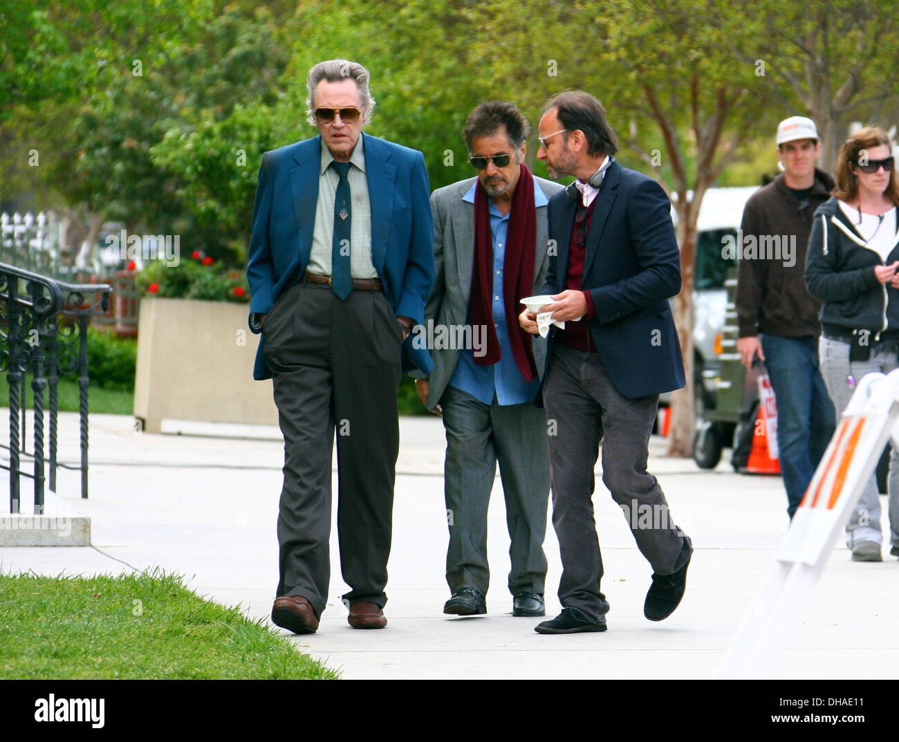 Al Paci and Christopher Walken on set of comedy 'Stand Up Guys' which ...