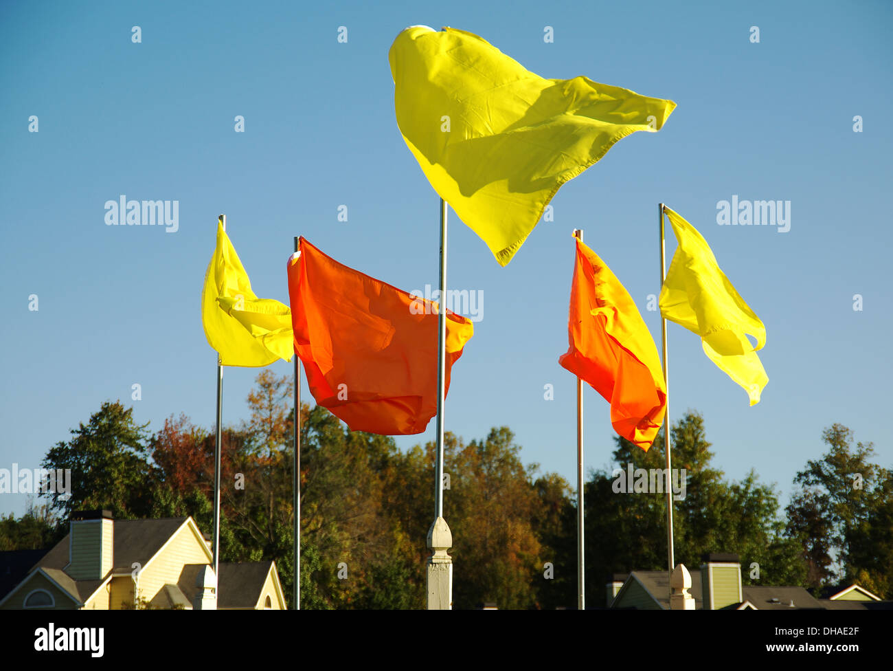 five solid colored flags Stock Photo - Alamy