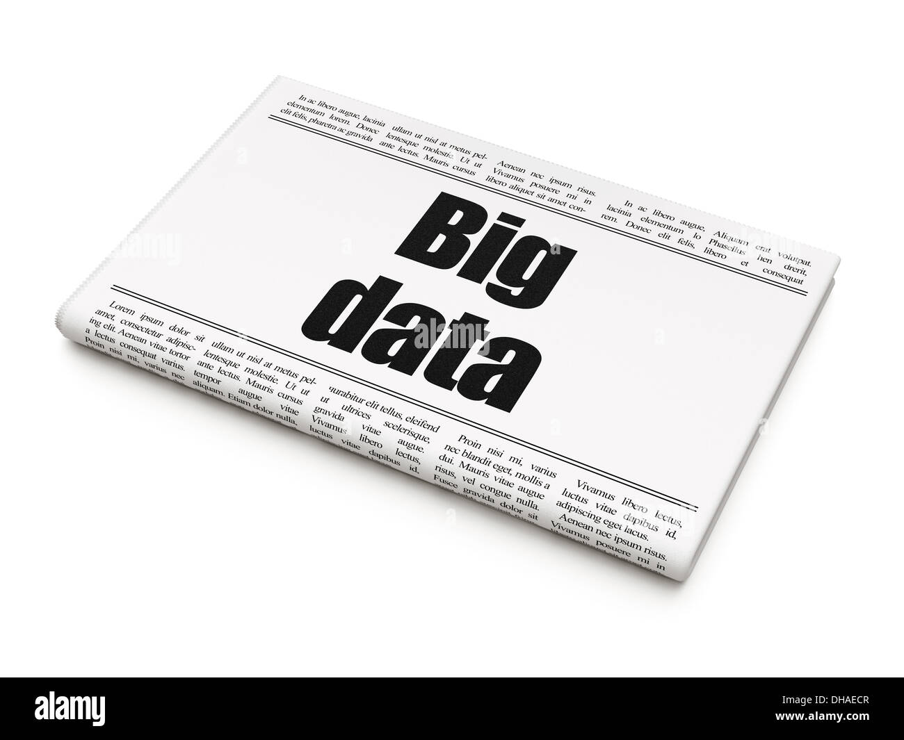 Data news concept: newspaper headline Big Data Stock Photo - Alamy