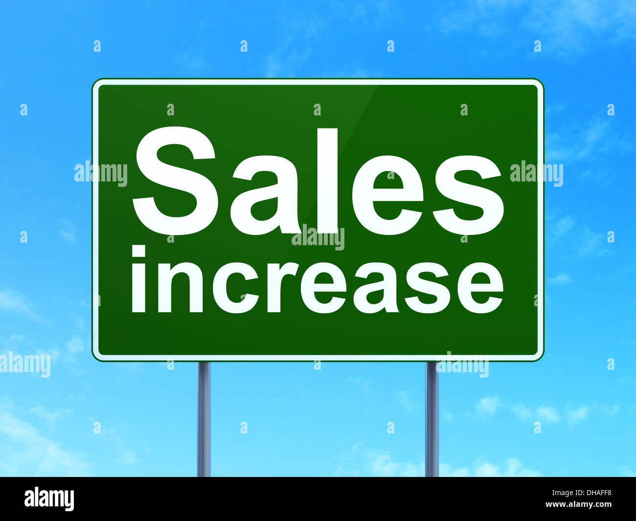 Marketing concept: Sales Increase on road sign background Stock Photo ...