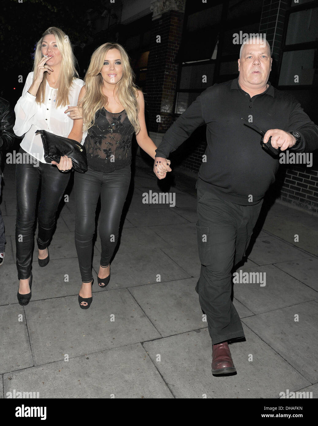 Maria Fowler leaving Metropolis strip club in Bethnal Green with a ...