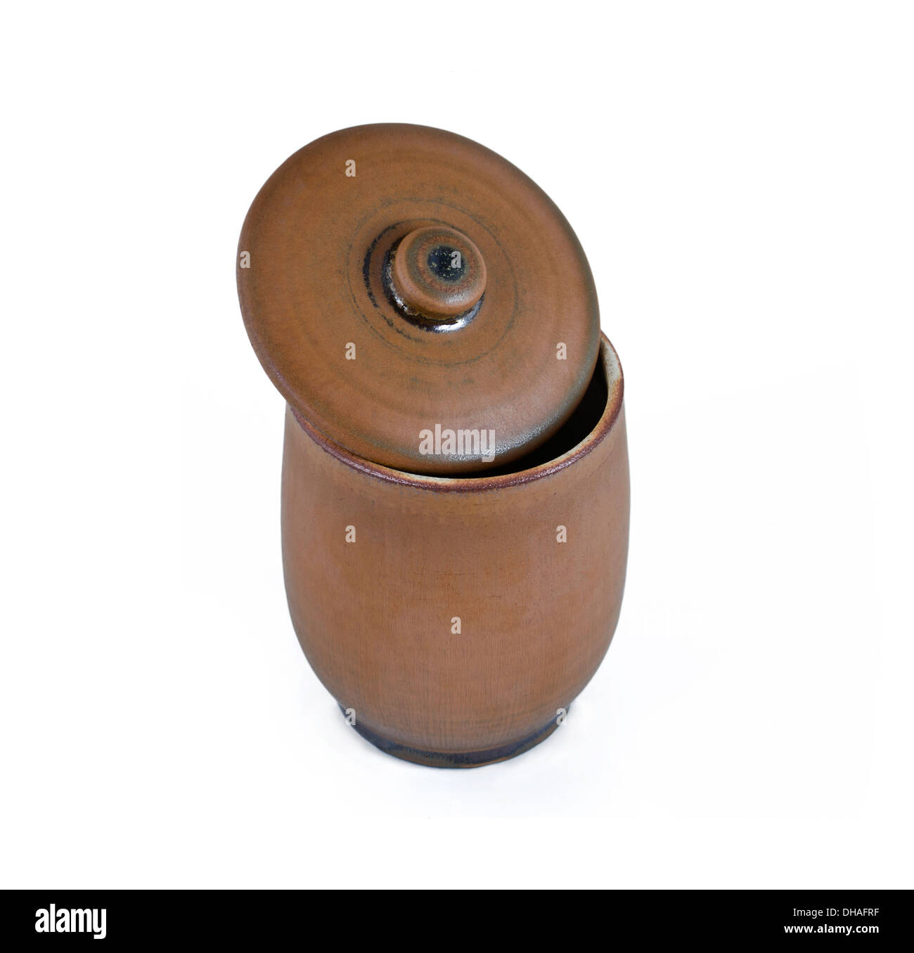 Handmade Ceramic vessel with a lid Stock Photo - Alamy