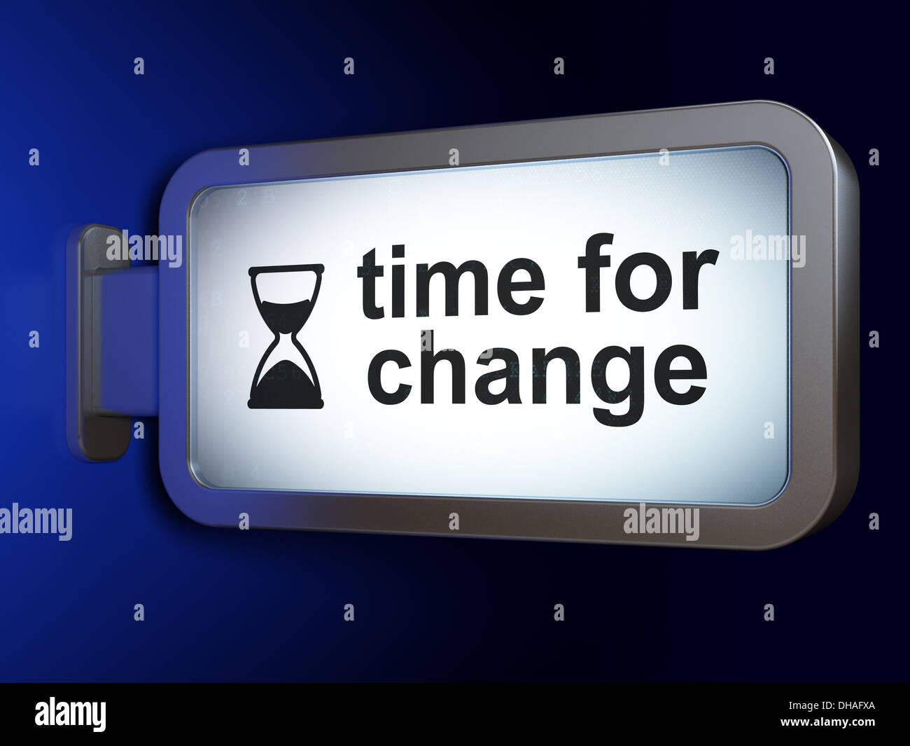 Time concept: Time for Change and Hourglass on billboard Stock Photo ...
