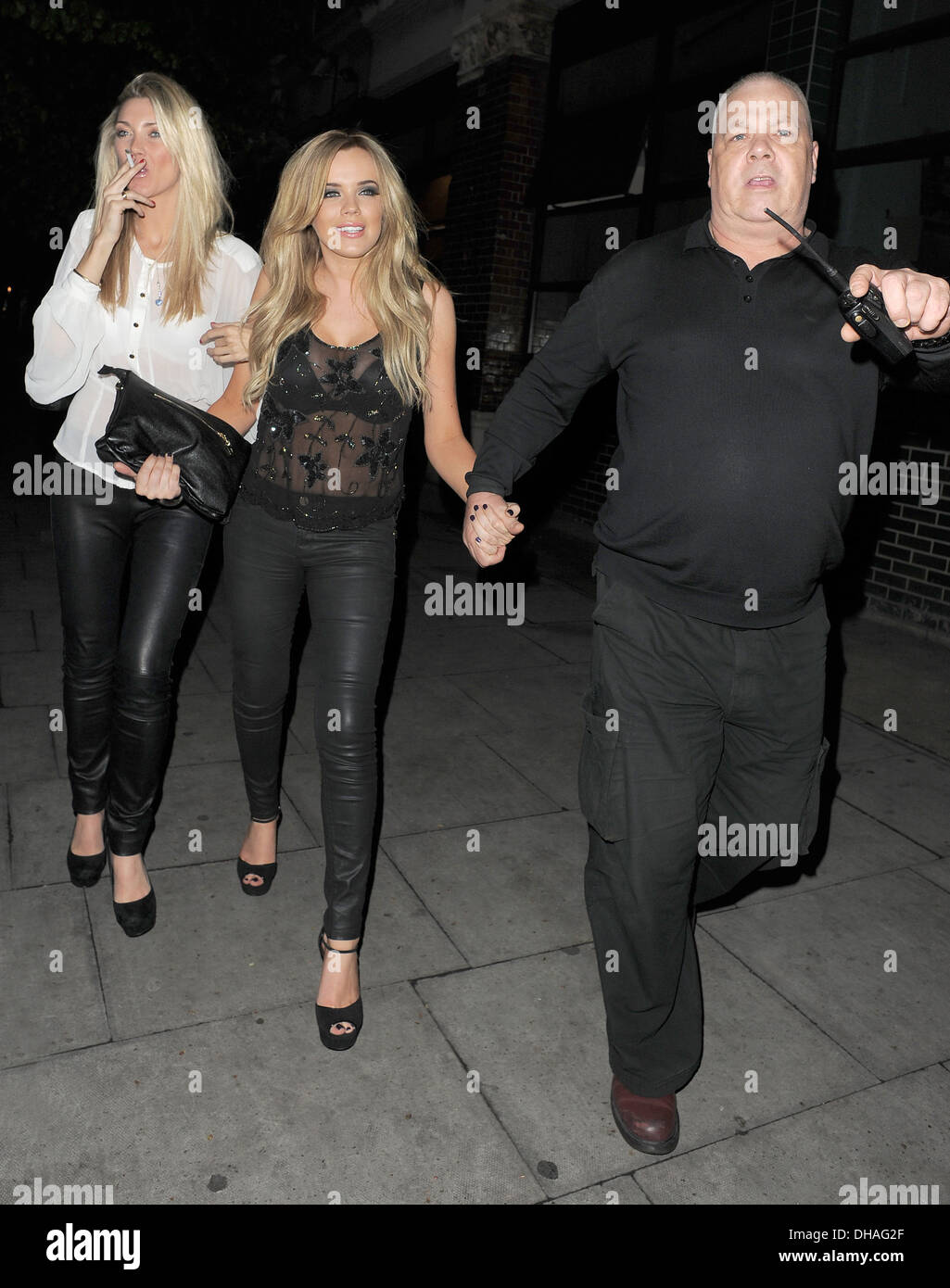 Maria Fowler leaving Metropolis strip club in Bethnal Green with a ...