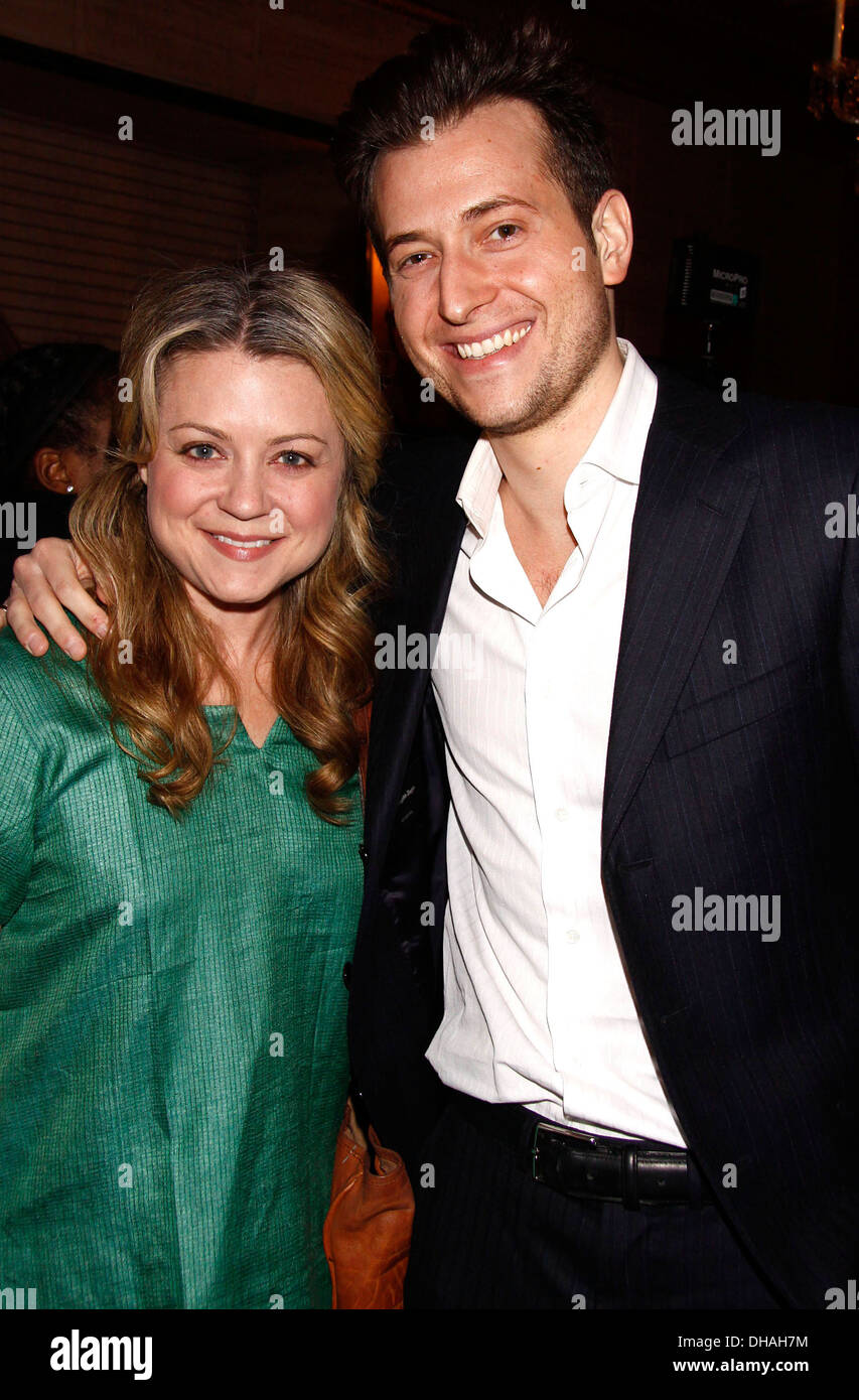 Kendra Kassebaum and Peter Cincotti Backstage at Broadway musical 'Leap ...