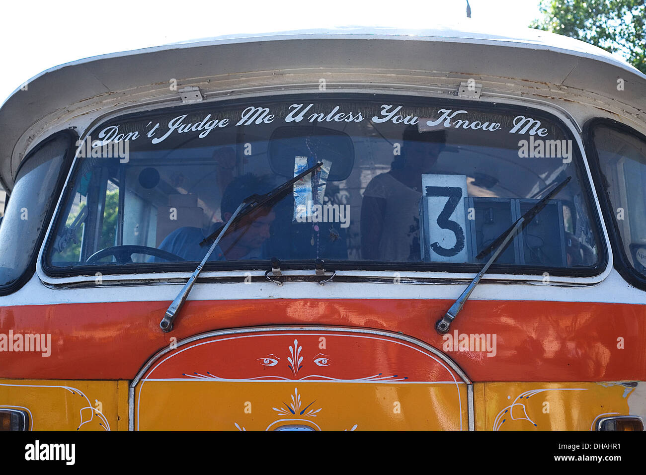 Malta. Tourism. Malta bus signs Stock Photo - Alamy