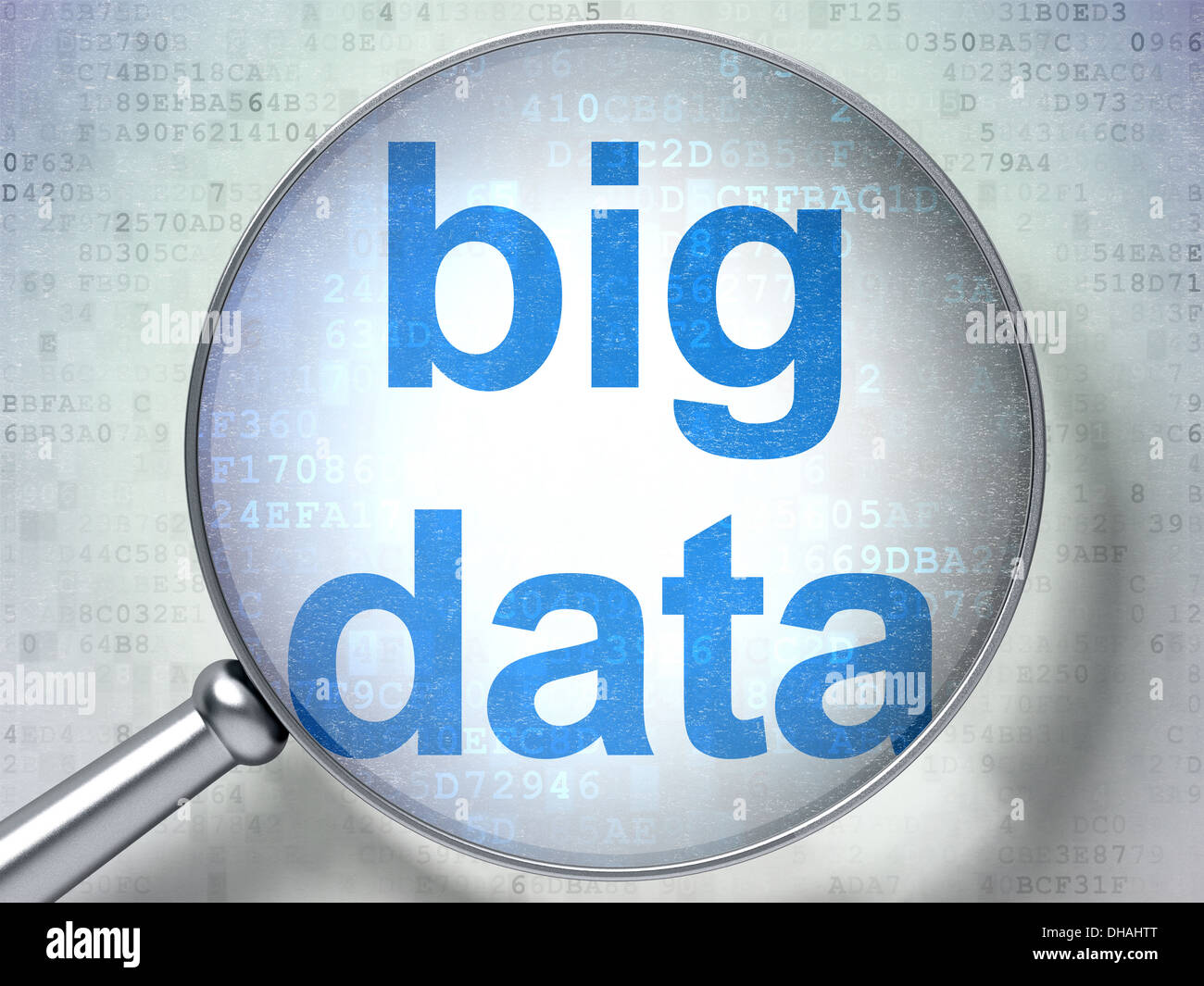 Information concept: Big Data with optical glass Stock Photo - Alamy