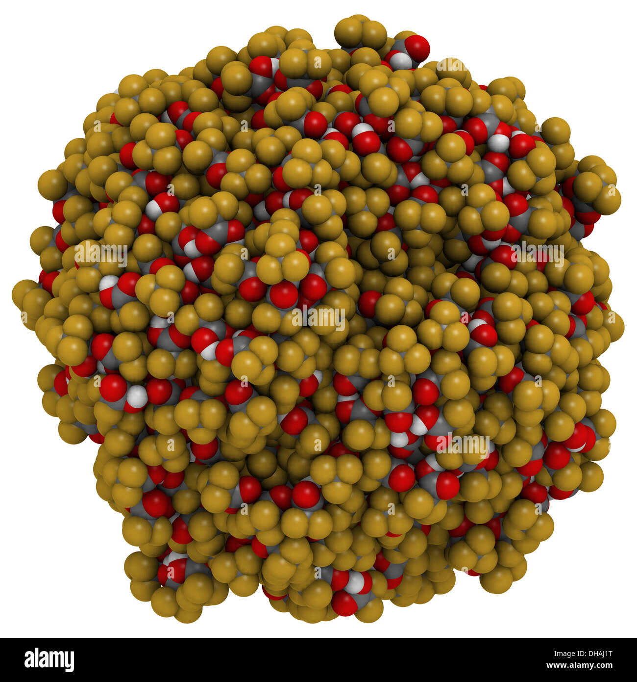 Trifluoroacetic acid (TFA) molecules, liquid sphere model. Highly ...