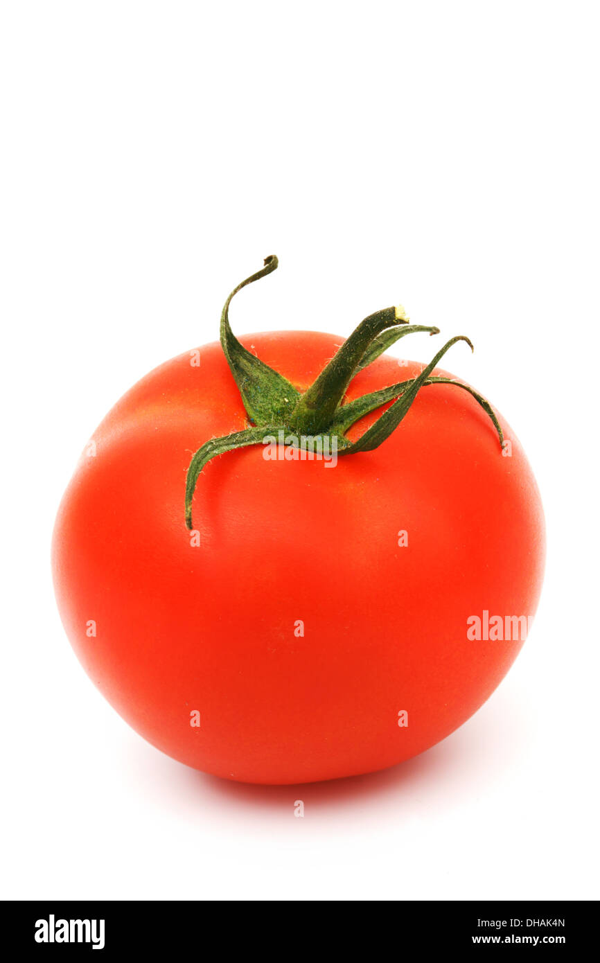 one tomato isolated on white Stock Photo - Alamy