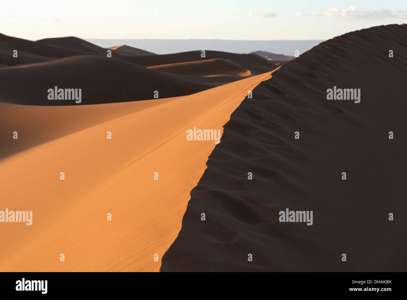 Ridge And Slopes Of Sand Landscape Stock Photo - Alamy
