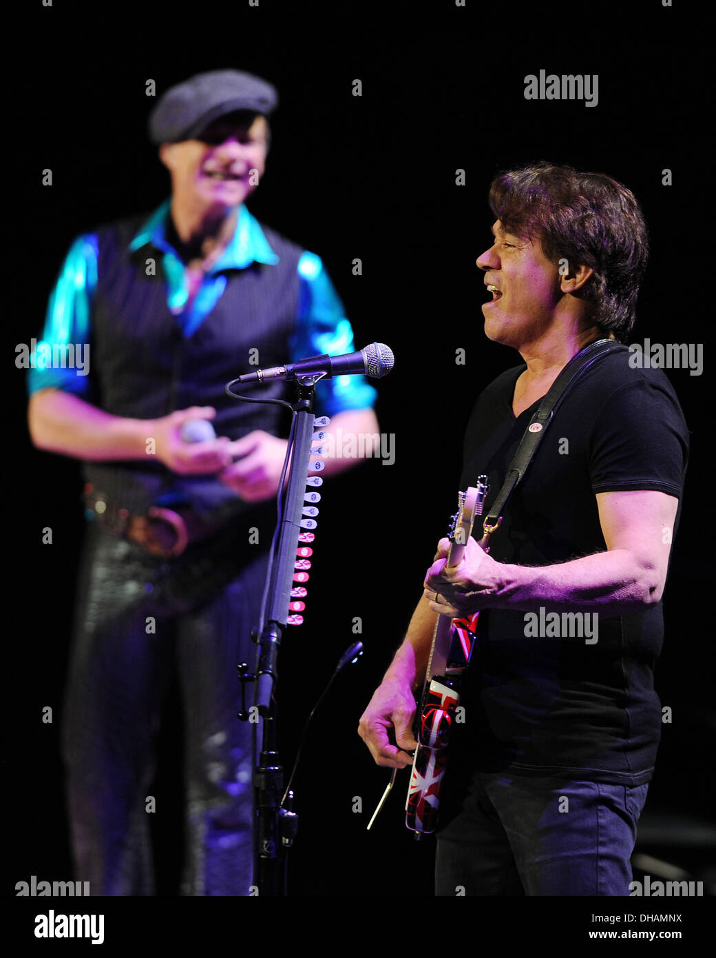 David Lee Roth and Eddie Van Halen Van Halen performing live during ...