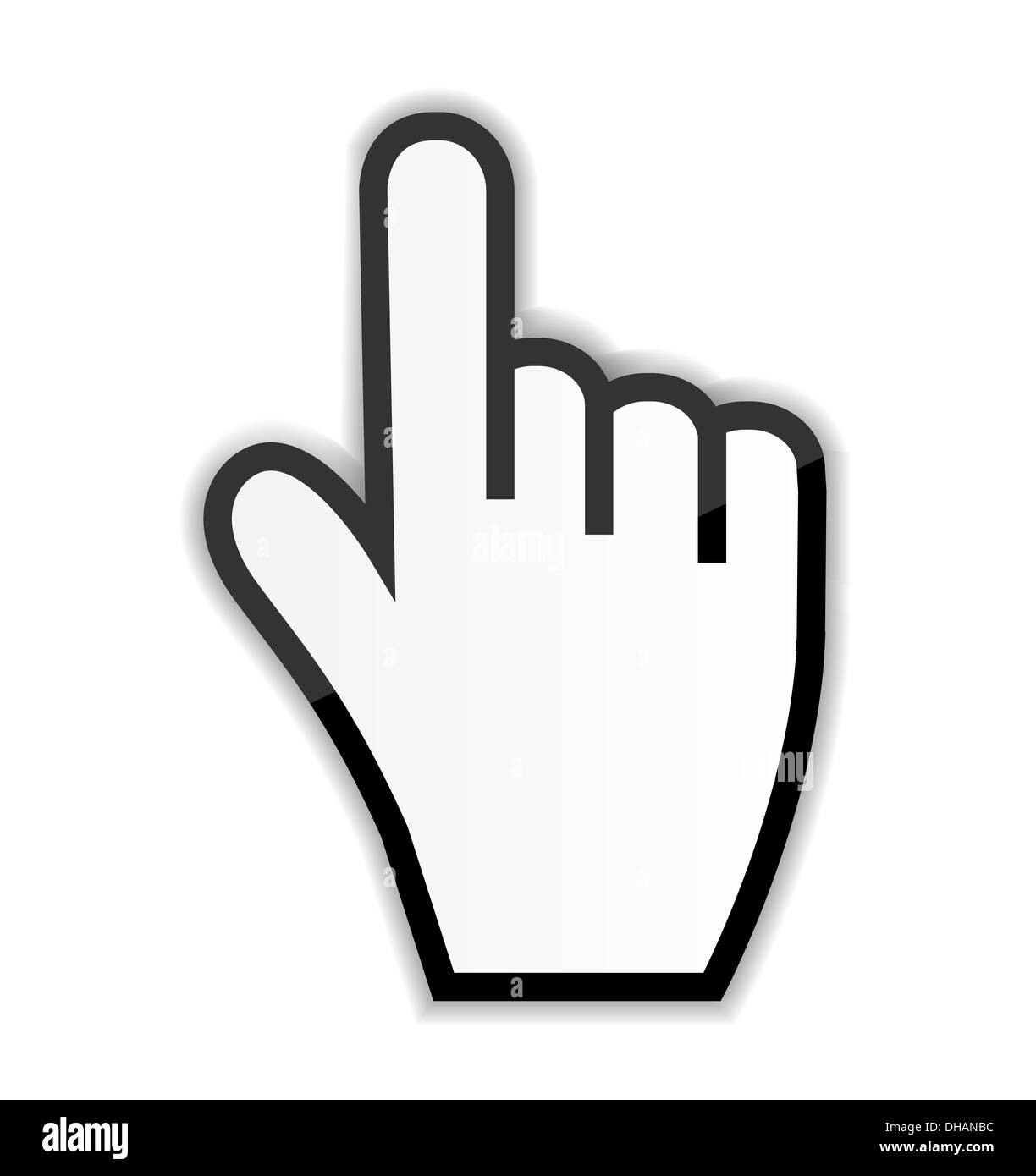 Mouse hand cursor vector illustration Stock Photo - Alamy