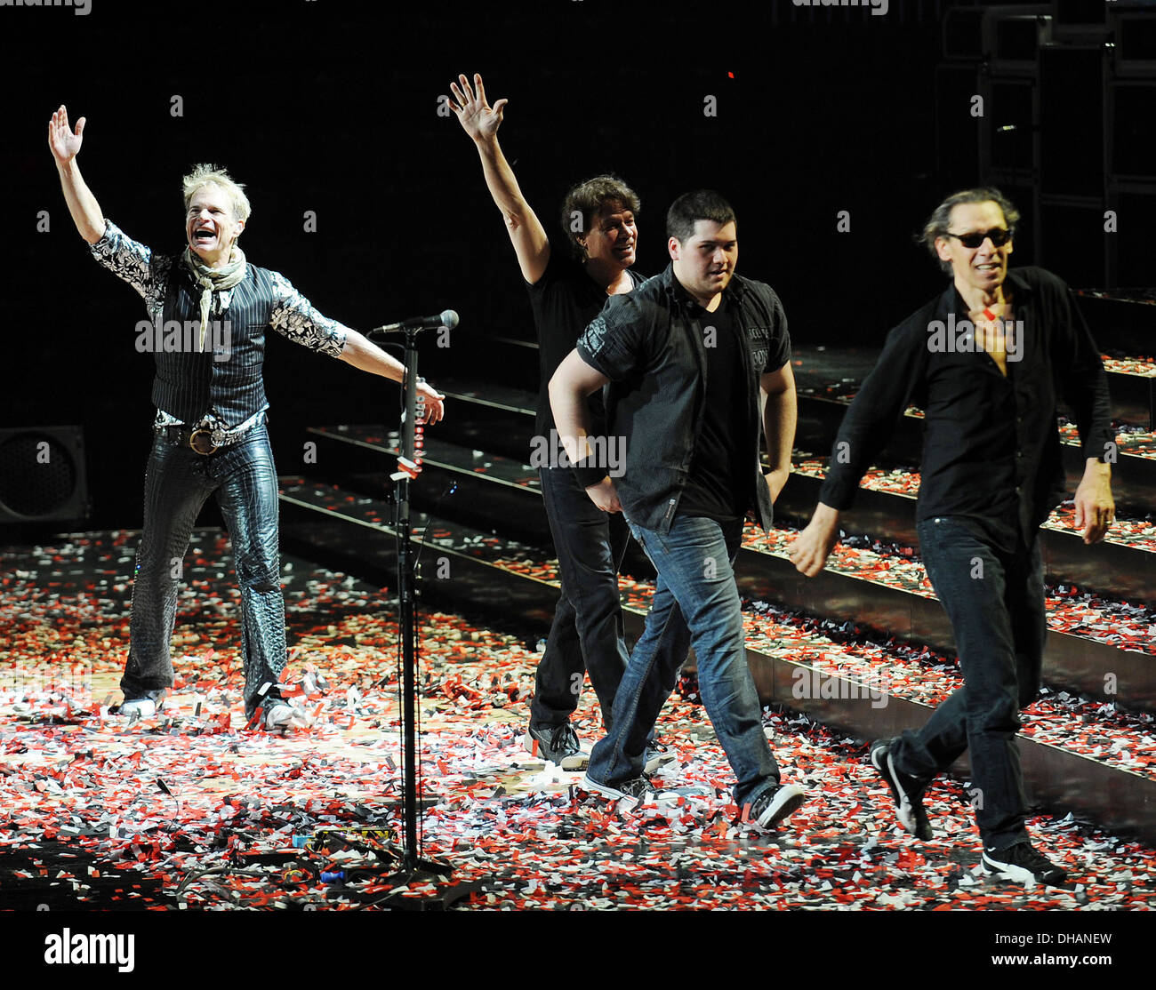 David Lee Roth,Eddie Van Halen,Wolfgang Van Halen and Alex Van Halen ...