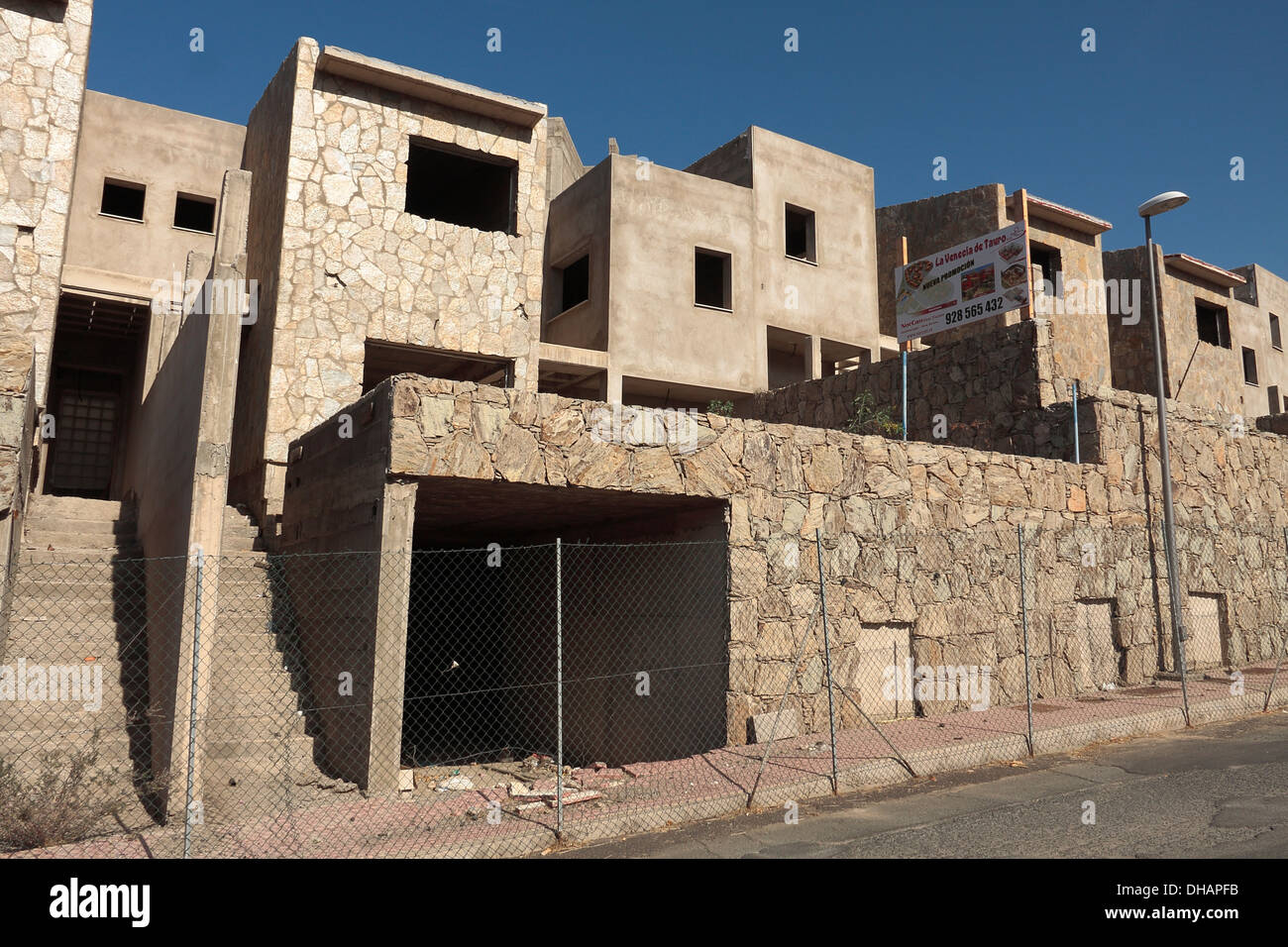 An unfinished, abandoned property development in the south of Gran ...