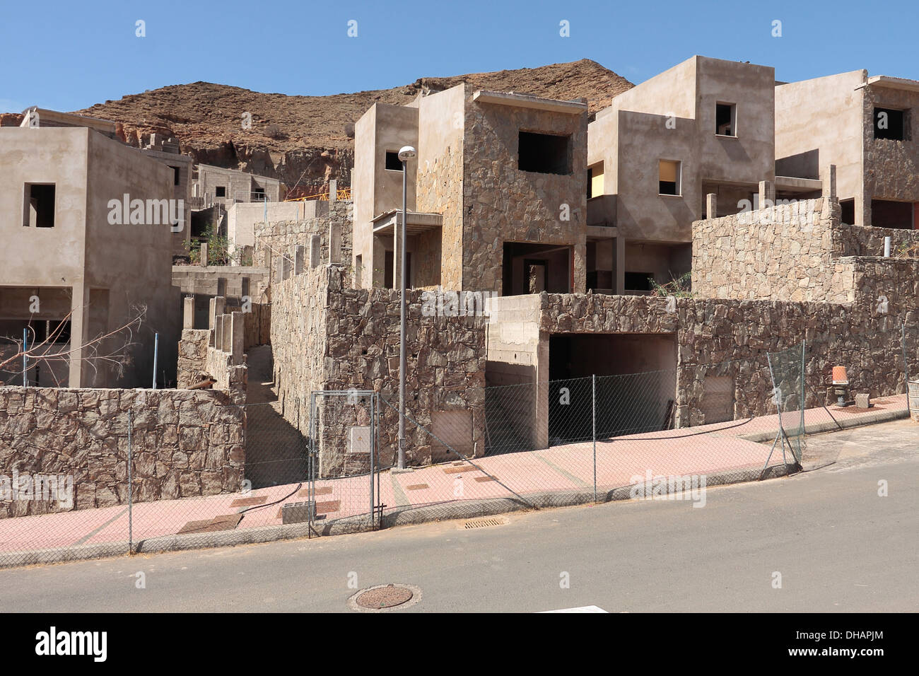An unfinished, abandoned property development in the south of Gran ...