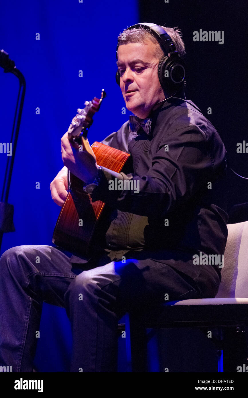 Musician performing live in concert at Coliseu dos Recreios (Coliseum ...