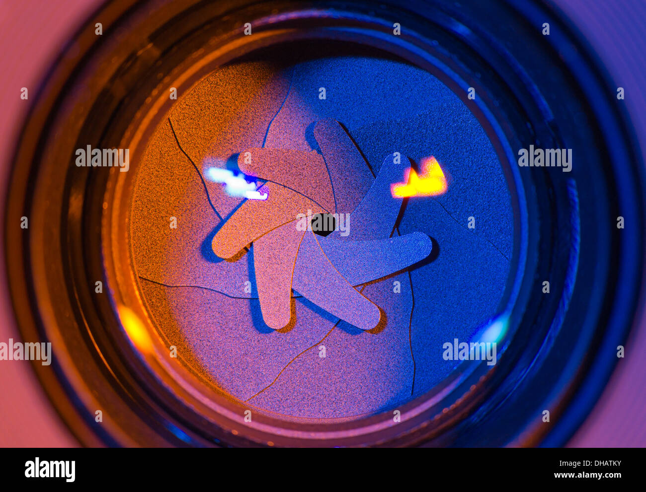 Camera shutter blades Stock Photo - Alamy