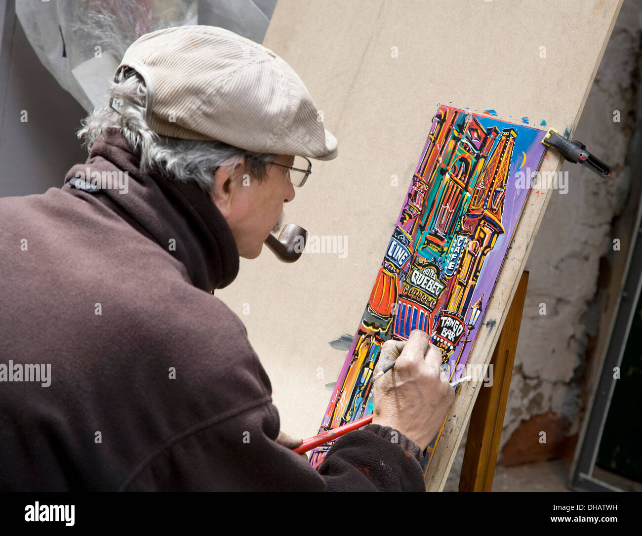 Street Painter; Old Montreal, Quebec, Canada Stock Photo - Alamy