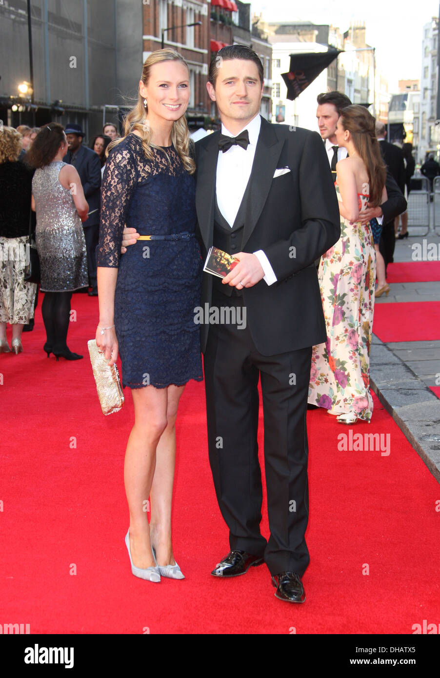 Tom Chambers and wife Clare Chambers Olivier Awards 2012 held at Royal ...
