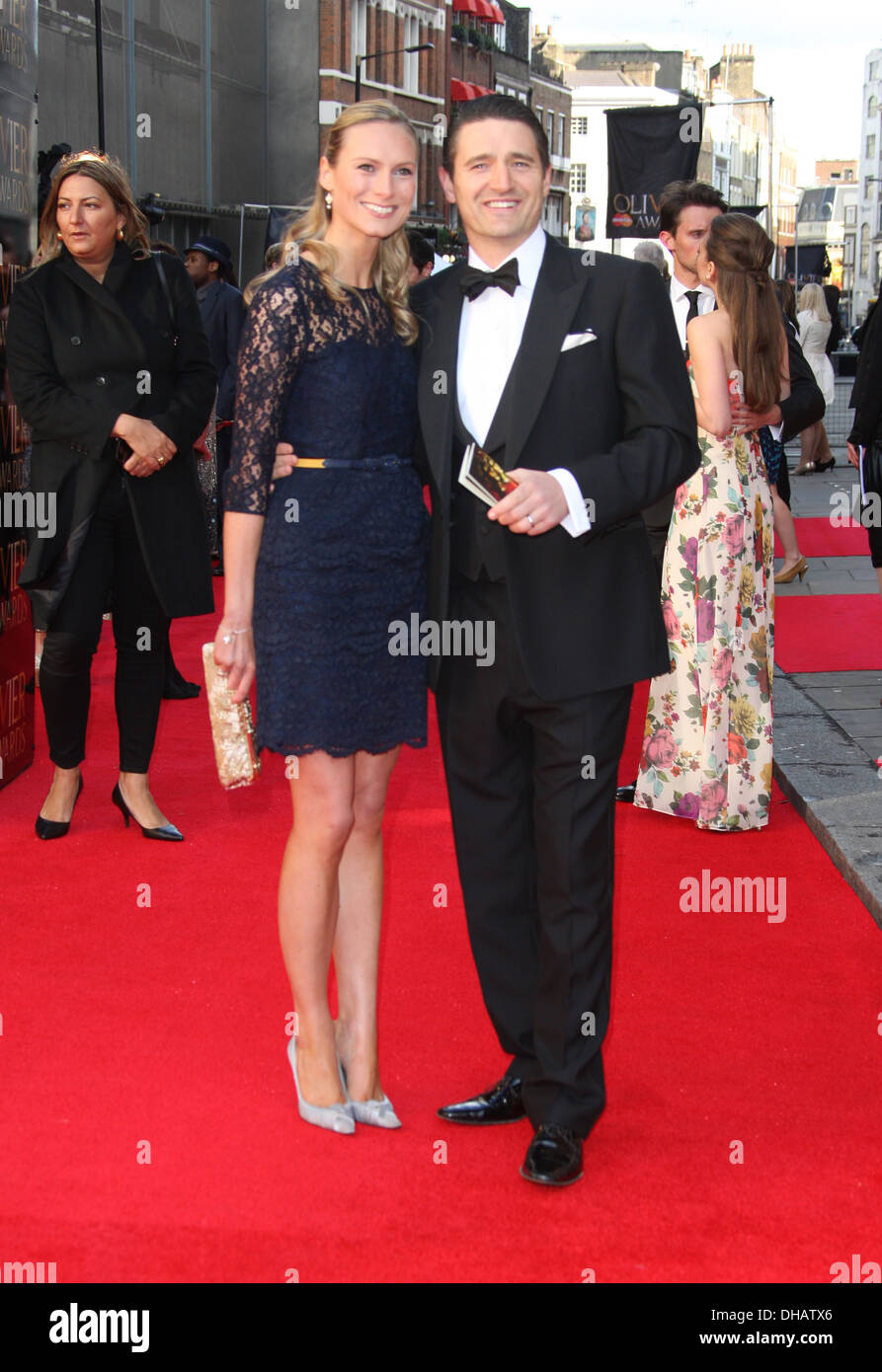 Tom Chambers and wife Clare Chambers Olivier Awards 2012 held at Royal ...