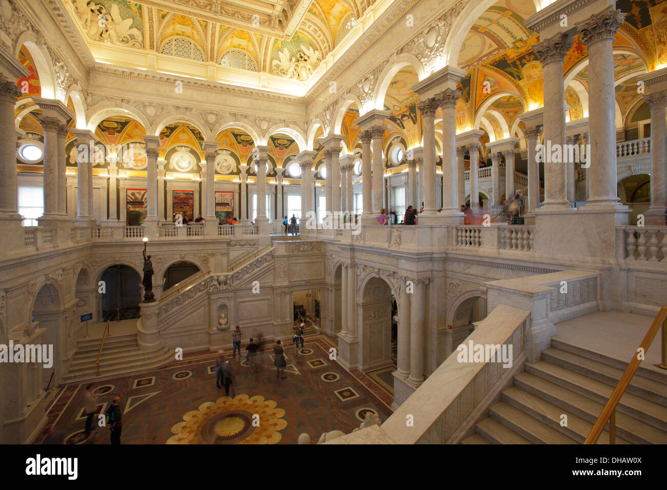 The Great Hall in the Library of Congress, Washington DC, USA Stock ...