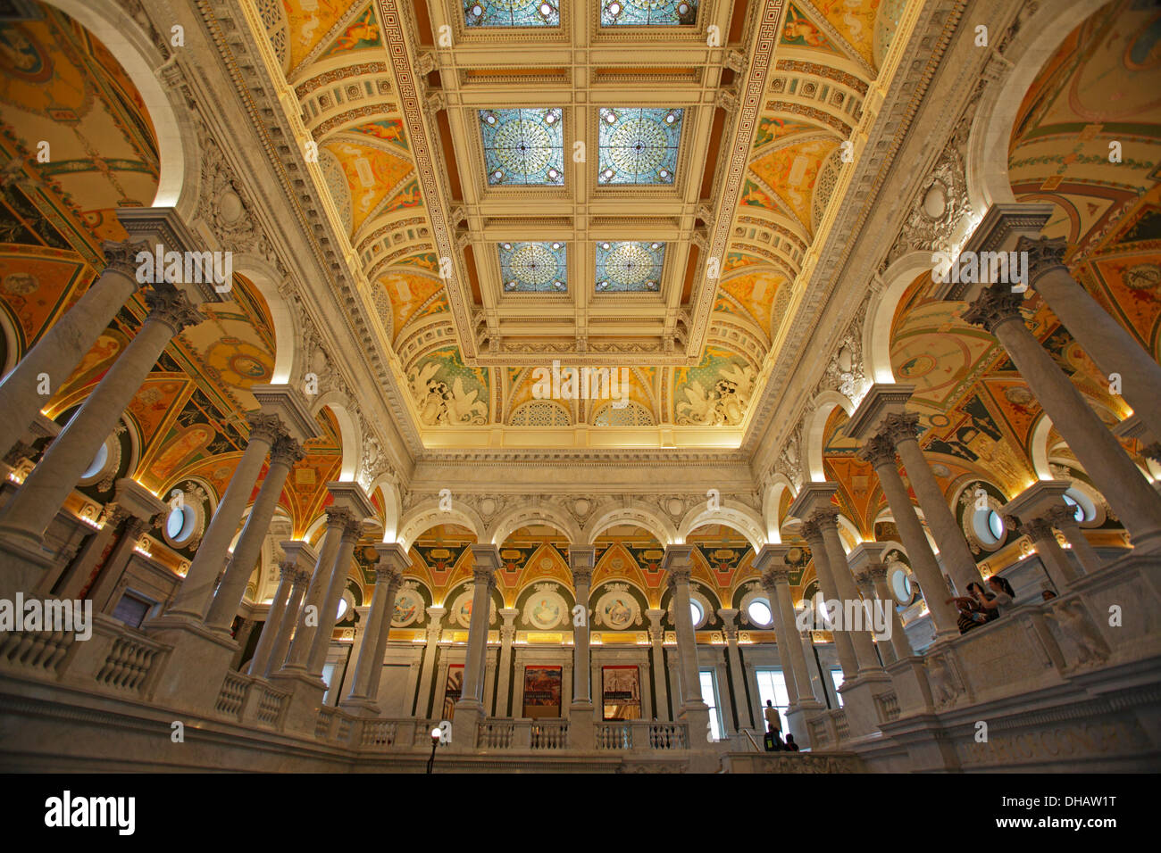 The Great Hall in the Library of Congress, Washington DC, USA Stock ...