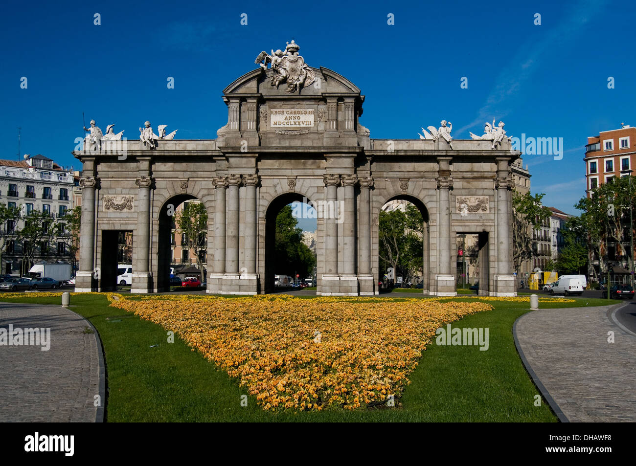 Alcala Gate (Puerta de Alcala), Independence Square. Madrid, Spain ...