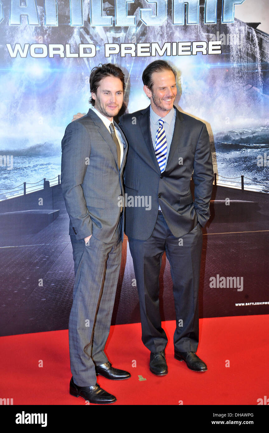 Peter Burg and Taylor Kitsch 'Battleship' Japan Premiere held at ...