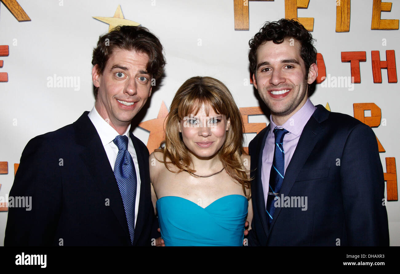 Christian Borle Celia Keenan-Bolger and Adam Chanler-Berat Broadway ...