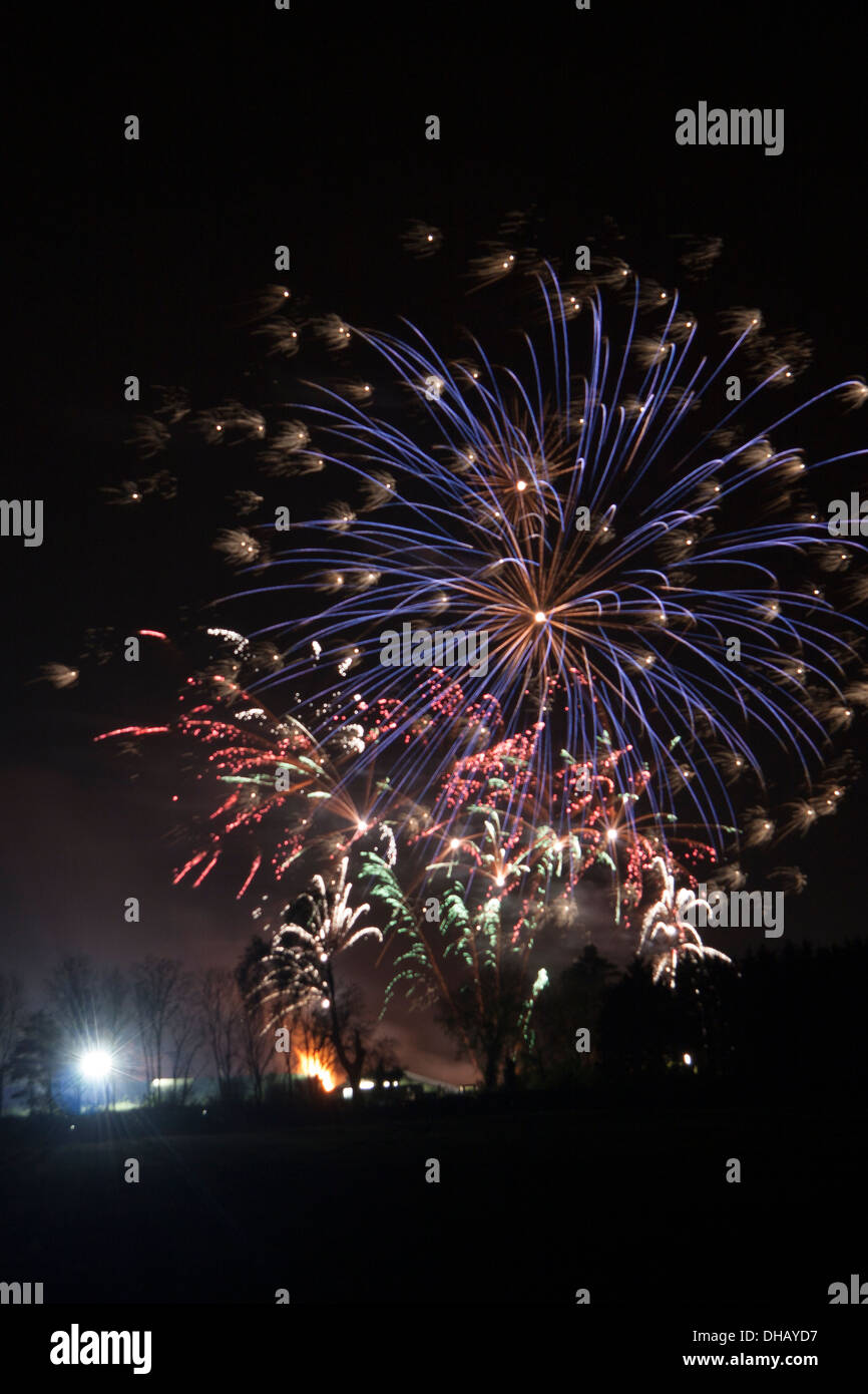 York Maze Fireworks Stock Photo - Alamy