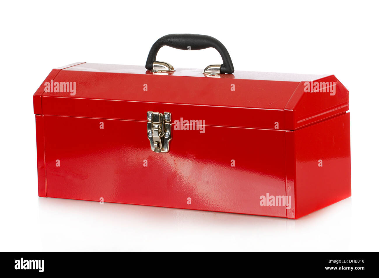 red tool box isolated on white background Stock Photo - Alamy