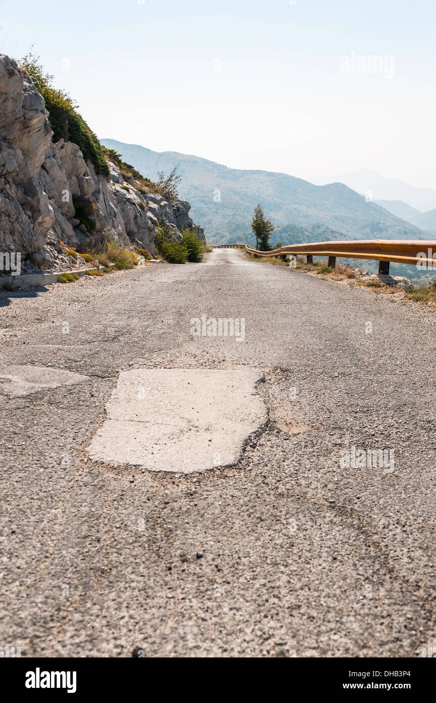 Narrow road in Biokovo mountains leading to sv, Jure peak Stock Photo ...