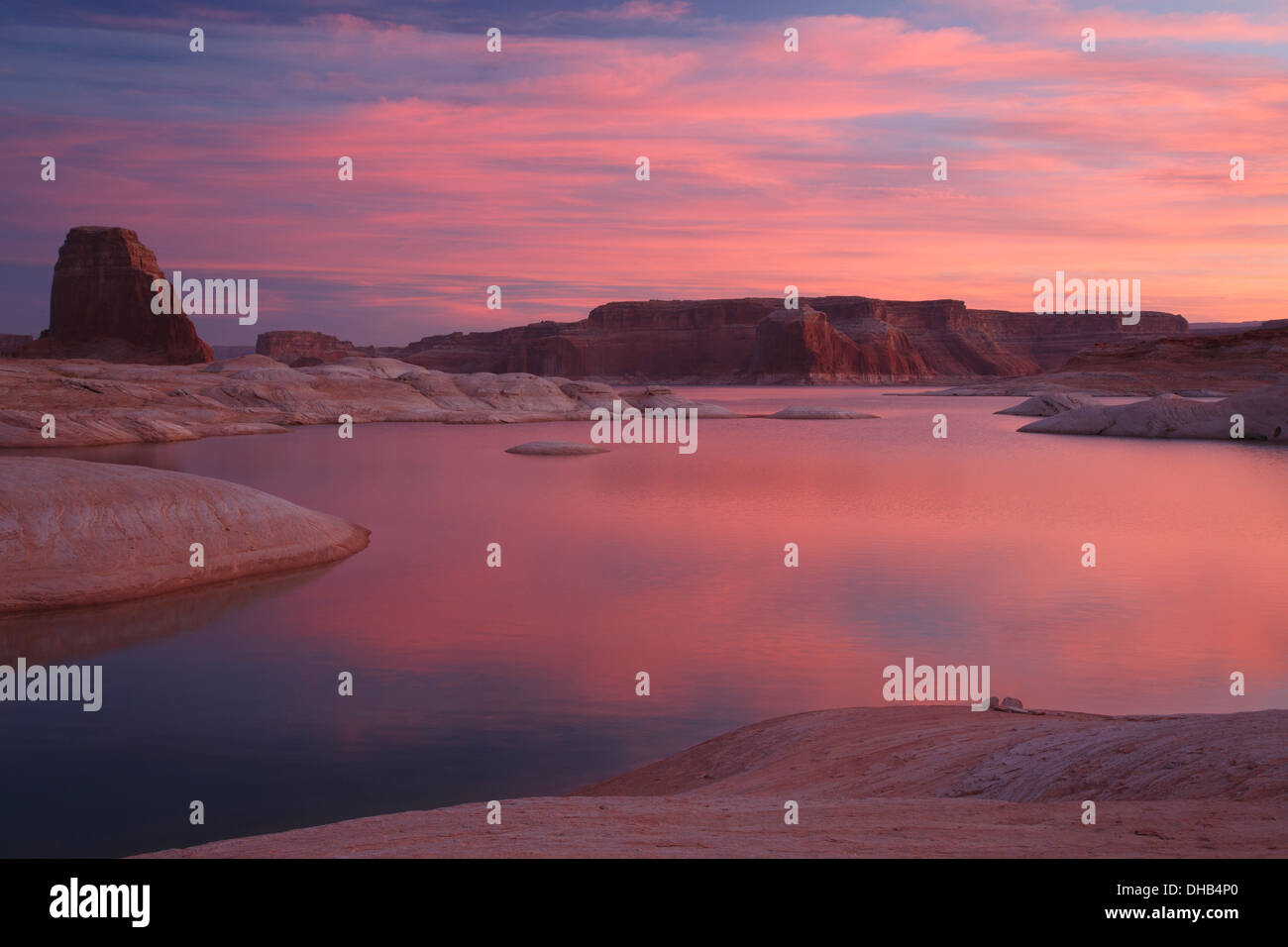 West Canyon at sunrise, Lake Powell, Glen Canyon National Recreation ...