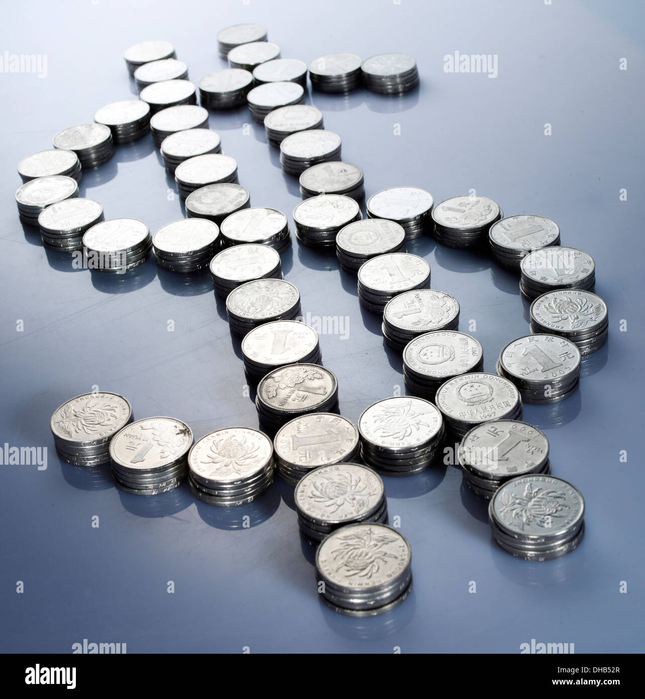 Silver coin dollar symbol hi-res stock photography and images - Alamy