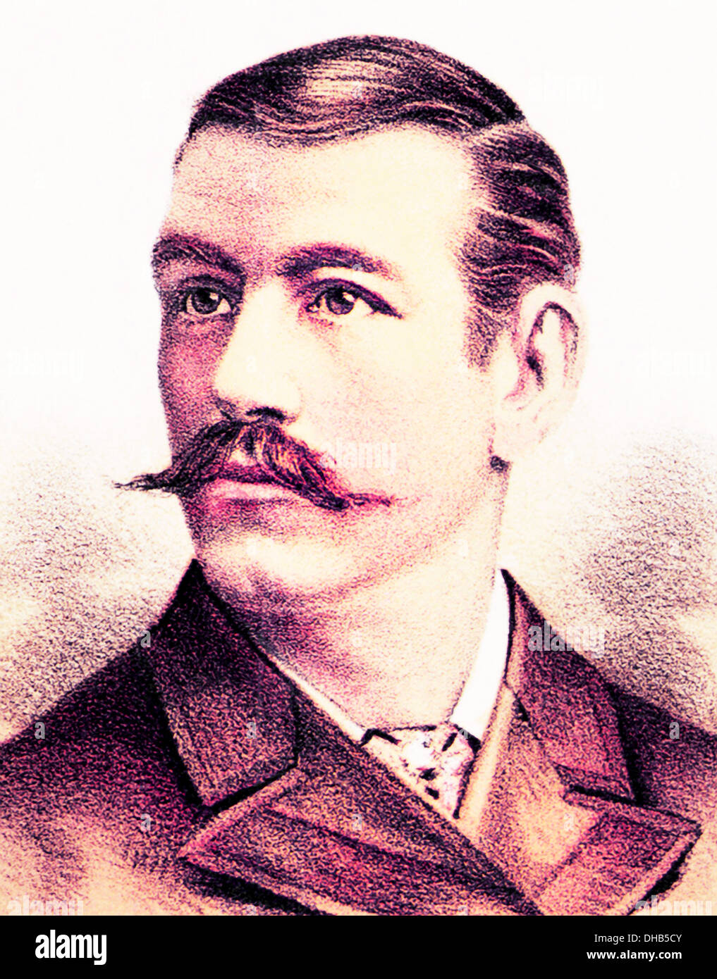 Vintage portrait of legendary American bare-knuckle and gloved boxer ...