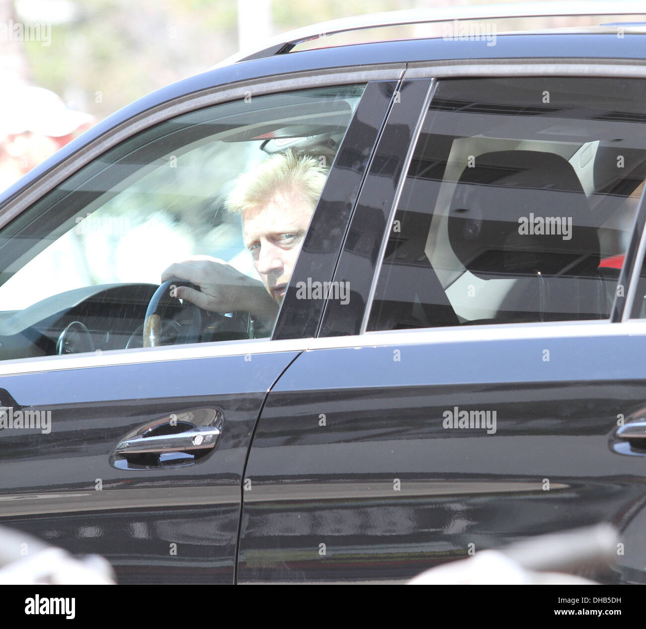 Boris Becker driving at Miami Beach Miami Beach Florida - 04.04.12 A ...